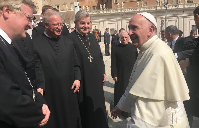 Admonter Konvent bei Papst Franziskus